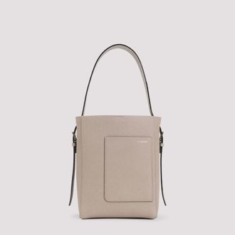 Valextra Beuteltaschen - Sahara Calf Leather Small Bucket Bag - Gr. unisize - in Beige - für Damen