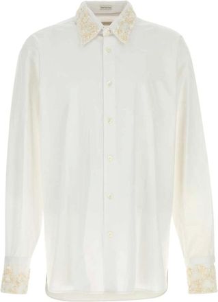 Dries Van Noten Homme, Chemises, Blanc, Taille: L Poplin Shirt