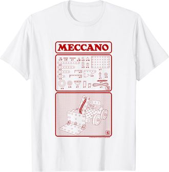 Meccano Modellbau Hebewagen Teilediagramm Retro T-Shirt