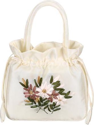 Valiclud Pochette à Cordon Floral Pour Femme Petit Sac à Main De Soirée Avec Poignée Pour Goûters Événements Spéciaux