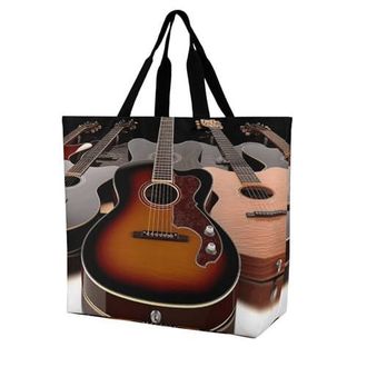 Generic Guitare Sac Fourre Tout Imperm&eacute;able Tote Bag L&eacute;ger Sac &Agrave; Bandouli&egrave;re Pour Quotidienne Gym Universit&eacute;