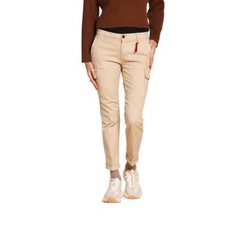 Mason's Femme, Pantalons, Beige, Taille: 32 FR Pantalon cargo slim en satin