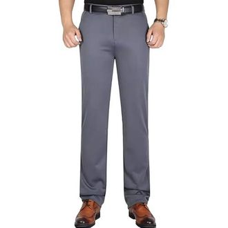Generic Pantalon d&eacute;t&eacute; fin pour homme - L&eacute;ger - D&eacute;contract&eacute; et confortable - Coupe droite, gris, 42