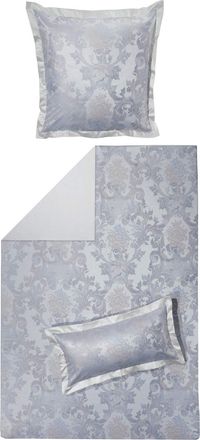 Curt Bauer Wendebettw&auml;sche Louis XIV Damast buntgewebt hellblau Gr&ouml;&szlig;e 135x200 cm (80x80 cm)