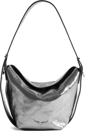 Zadig&Voltaire sac porté épaule Baby Jane - Argent