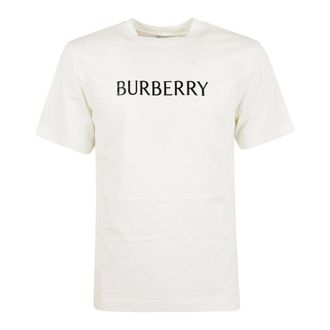 Burberry Homme, Tops, Blanc, Taille: S Logo T-Shirt