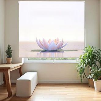 Blindecor Digital | Rollo durchscheinend Bedruckt | Familie Zen| Modell F-LOTUSCALM | 170 x 180 cm (Breite x Höhe) | Stoffgröße 166 x 175 cm | Fensterrollos
