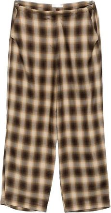 Co Pantalon &agrave; cordon en carreaux - Femme - Pantalons - Brun - Taille: 36 FR