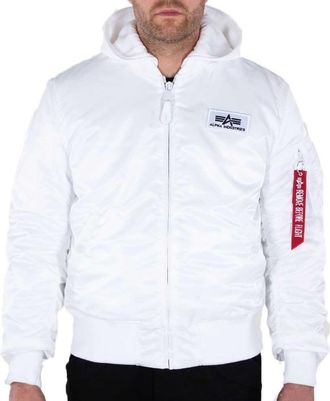 Alpha Industries MA-1 ZH Back Print Bomberjacke für Herren White/Black