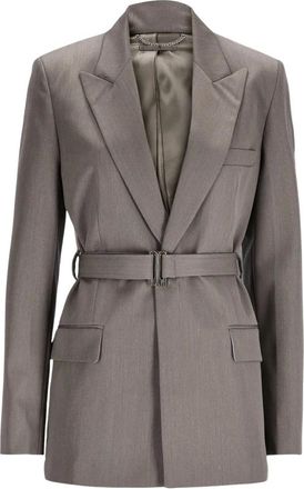 Victoria Beckham Femme, Vestes, Vert, Taille: 34 FR Belted Tailored Jacket