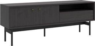 Selsey Selsey - Olar - TV-Element mit Schublade, Holzoptik Esche Portland Schwarz, 154 cm