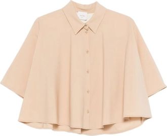 Alysi Femme, Blouses et Chemises, Beige, Taille: 40 FR Chemise &agrave; boutons