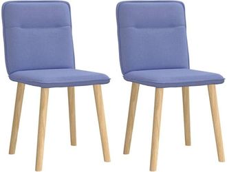 vidaXL Esszimmerst&uuml;hle 2 Stk. Jeansblau Stoff Vidaxl