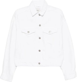 Reformation veste Rhodes en jean - Blanc