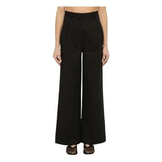 Loulou Studio Baggy Loose Hose - - Trousers - Damen - Schwarzk - S
