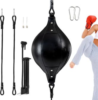 Generico Speedboxsack - flexibler Boxball | Doppelter Boxsack mit tragbarem PU für Koordinationstraining