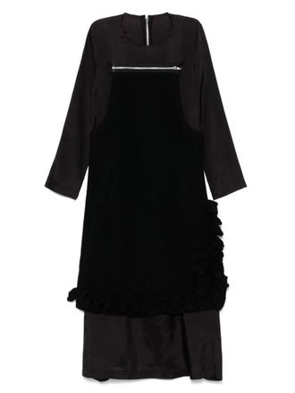 Comme Des Garçons robe mi-longue à empiècements (années 2000) - Noir