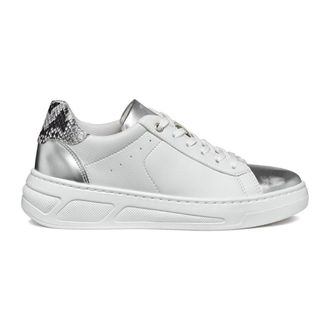 Geox Mädchen D Ljuba Sneaker, White Silver, 39 EU