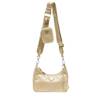 Prada Sac bandouli&egrave;re en nylon Pre-owned - Femme - Pre-owned - Beige - Taille: ONE Size