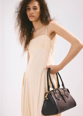 Mango Sac &eacute;paule &agrave; boucle chocolat - Femme - Taille unique - MANGO