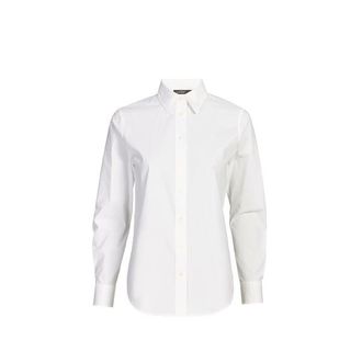 Ralph Lauren Chemise unie en coton m&eacute;lang&eacute;