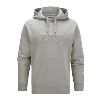 Autry Homme, Sweatshirts et sweats &agrave; capuche, Gris, Taille: M Sweat &agrave; capuche avec logo brod&eacute;