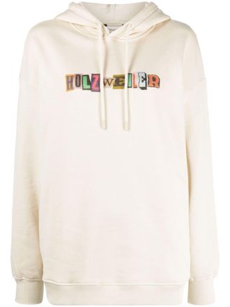 Holzweiler hoodie &agrave; logo imprim&eacute; - Tons neutres