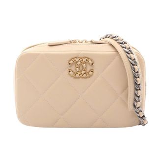Chanel Pre-owned Vintage Quilted Leather Camera Bag with Chain Strap - - Pre-owned - Damen - Beige - ONE SIZE