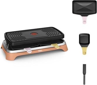 T-fal Food & Co RE650J10 Multifunktions-Raclette f&uuml;r drinnen und drau&szlig;en, vielseitiges Kochen, Tapas, Snack, Raclette, klassische und XL-Pfannen, 8 Personen