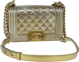 Chanel Sac bandouli&egrave;re vintage en cuir verni Pre-owned - Femme - Pre-owned - Jaune - Taille: ONE Size