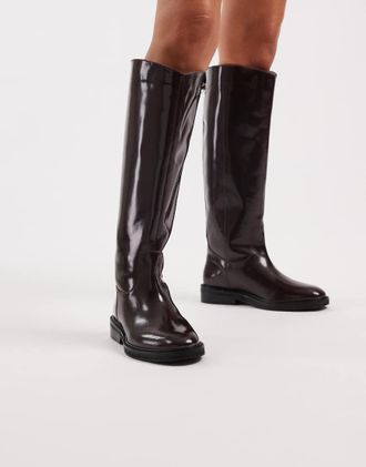 schuh Daffodil - Kniehohe Reitstiefel in Burgunderrot