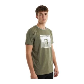 Redskins Homme, Tops, Vert, Taille: L T-shirt &agrave; manches courtes en coton stretch
