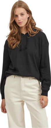 Vila Rustie Sweat Hoodie Top - - Sweatshirts & Hoodies - Damen - Schwarzk - 2XL
