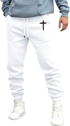 Generic Pantalon de jogging pour homme avec doublure en polaire résistante - Pantalon chaud dhiver avec poches - Design coupe-vent pour la course en plein air