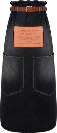 Moschino Femme, Jupes, Noir, Taille: 36 FR Longue Jupe en Jean