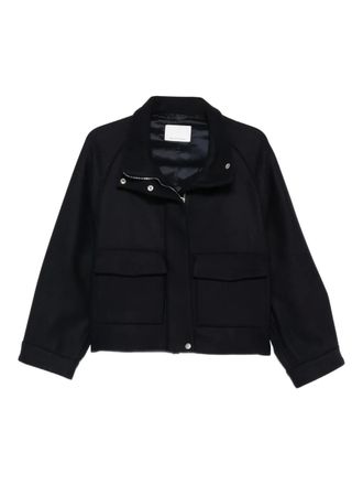 Nine In The Morning Mirta patch-pocket zipped jacket - Blau