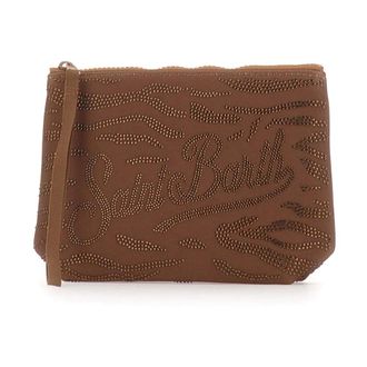 MC2 Saint Barth Femme, Sacs, Brun, Taille: ONE Size Aline Strass Pouch