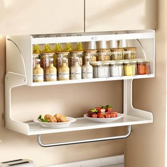 Generic Mehrzweckschrank Gartenschrank Metall Magnetische Schrankt&uuml;r Zum Herunterziehen H&ouml;he: 36/50 cm Aus Kohlenstoffstahl Gefertigt K&uuml;chen H&auml;ngeschrank(Whit