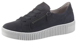 Gabor Schn&uuml;rschuh Sneaker Damen 63.334 16 Rauleder in blau