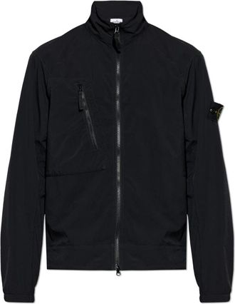 Stone Island Homme, Vestes, Noir, Taille: S Veste L&eacute;g&egrave;re avec un Col Montant