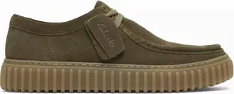 Clarks Schn&uuml;rschuhe Torhill aus Veloursleder in Mokassin-Form in