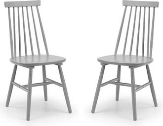 Julian Bowen Alassio Esszimmerstühle mit spindelförmiger Rückenlehne, 2er-Set, Grau