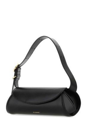 Jil Sander Cannolo Shoulder Bag - Black
