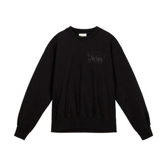 Aries Crewneck Sweatshirt - - Sweatshirts & Hoodies - Herren - Schwarzk - XS