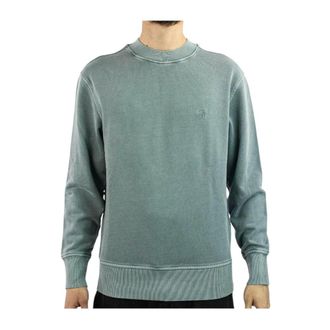 Calvin Klein Homme, Pulls, Vert, Taille: XL SweaT-shirt Appliqué Délavé Vintage