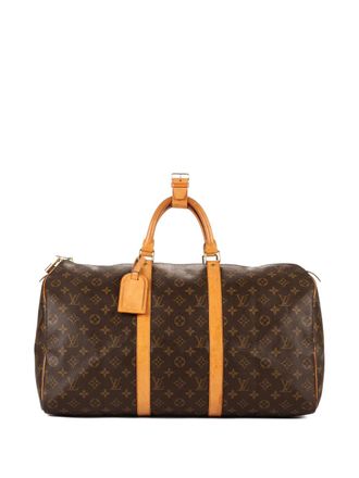 Louis Vuitton sac fourre-tout monogramm&eacute; Keepall 50 - Marron