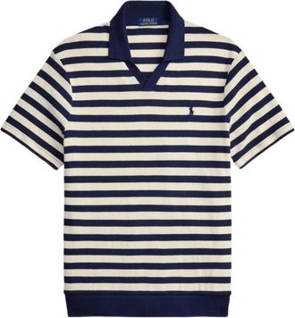 Polo Ralph Lauren Homme, Tops, Multicolore, Taille: XL T-shirt &agrave; Manches Courtes et Col en V Ray&eacute;