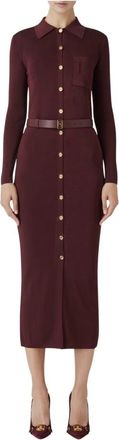 Elisabetta Franchi Femme, Robes, Rouge, Taille: 38 FR Robe chemise