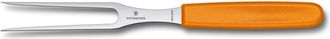 Victorinox by Swiss Army Swiss Classic, Profi Tranchiergabel, Extra Scharfe Klinge, 15 cm, Robuster Kunststoffgriff, Rostfreier Stahl, orange