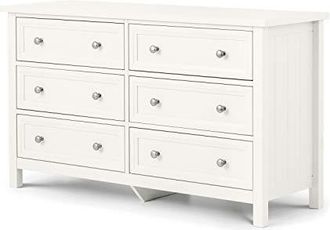 Julian Bowen Maine Kommode mit 6 Schubladen, Surfweiß